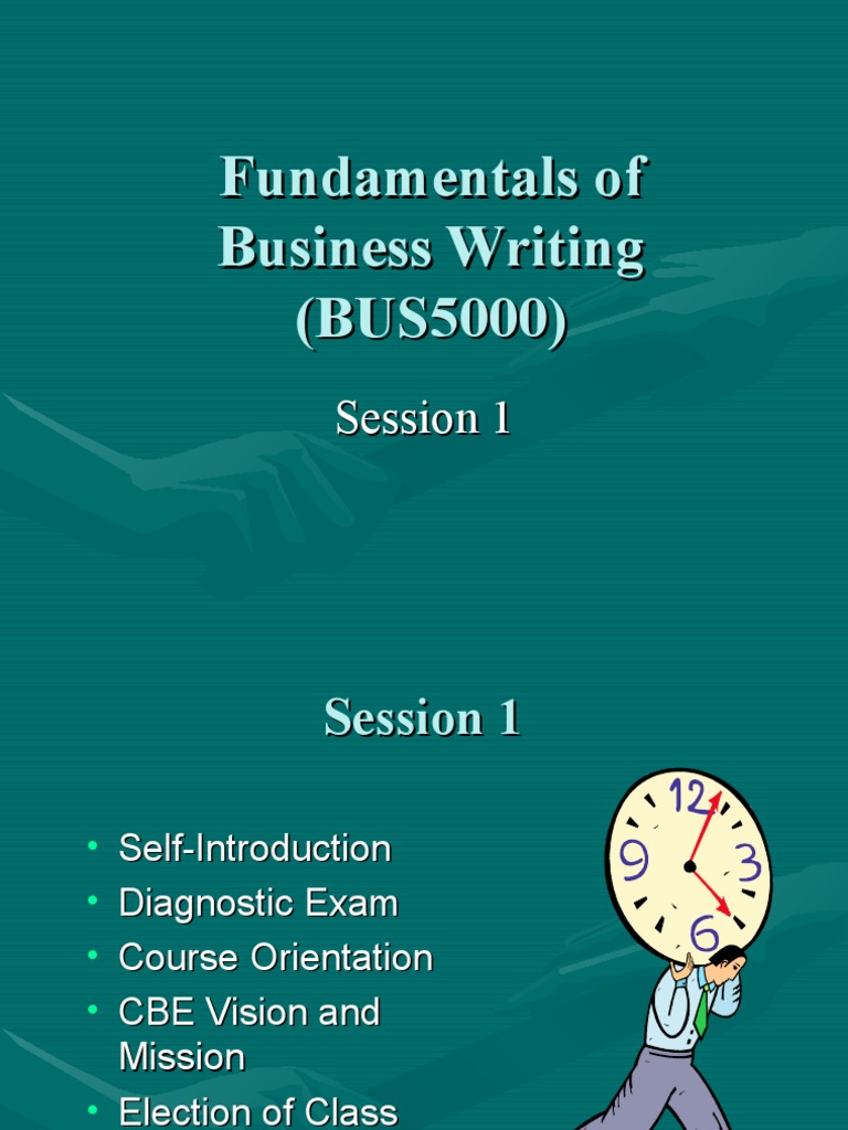 Fundamentals of Business Writing (BUS5000) | PDF | Master Of Business ...