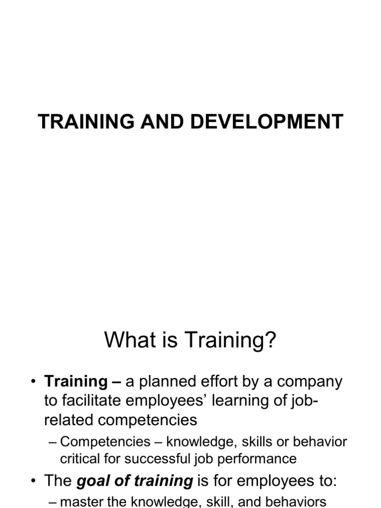 Training and Development - Students | PDF | Competence (Human Resources ...