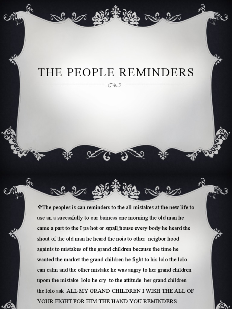 The People Reminders | PDF