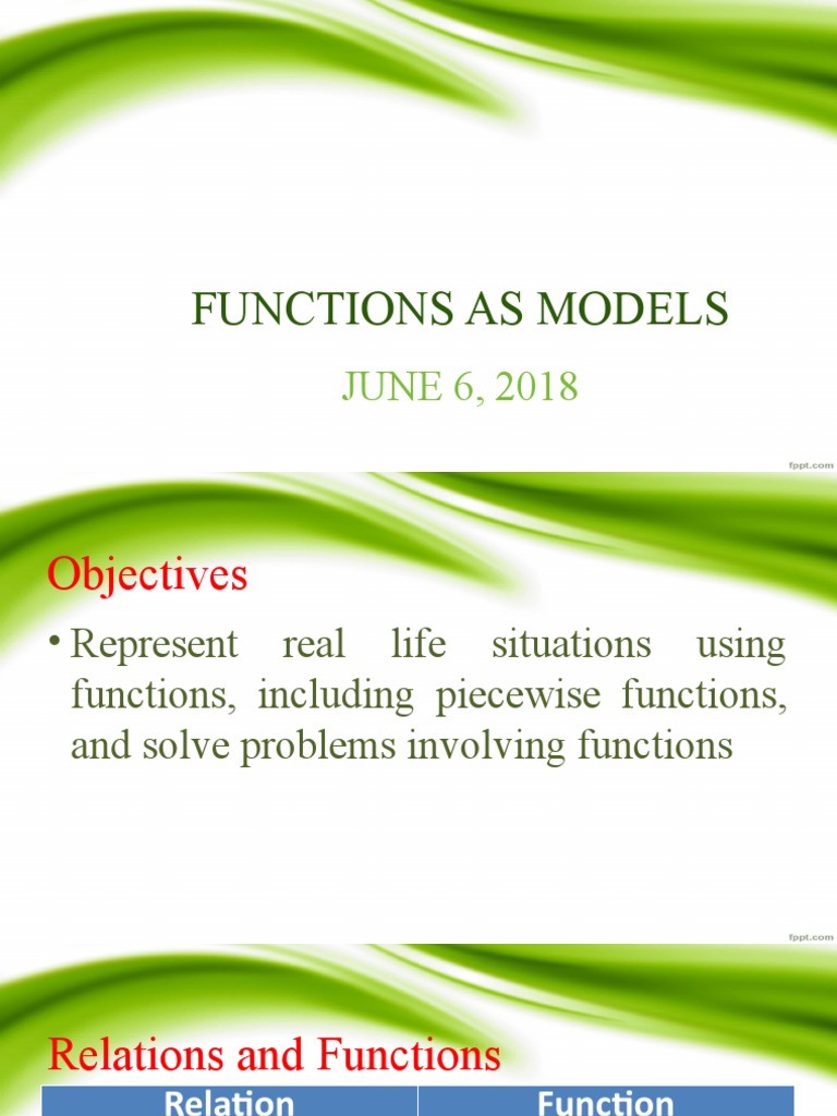 Lesson 1 Functions As Models | Download Free PDF | Variable ...