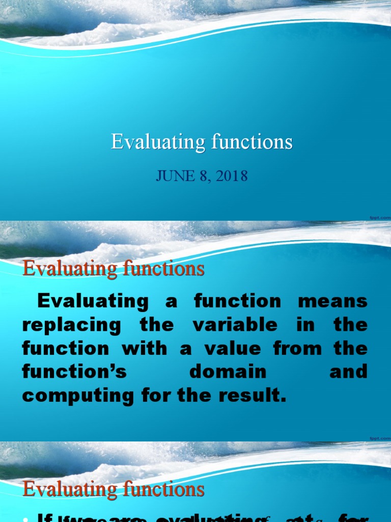 Lesson 2 Evaluating Functions | PDF
