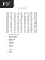 Sopa de Letras: Conceptos de Economía | PDF | Economía política ...