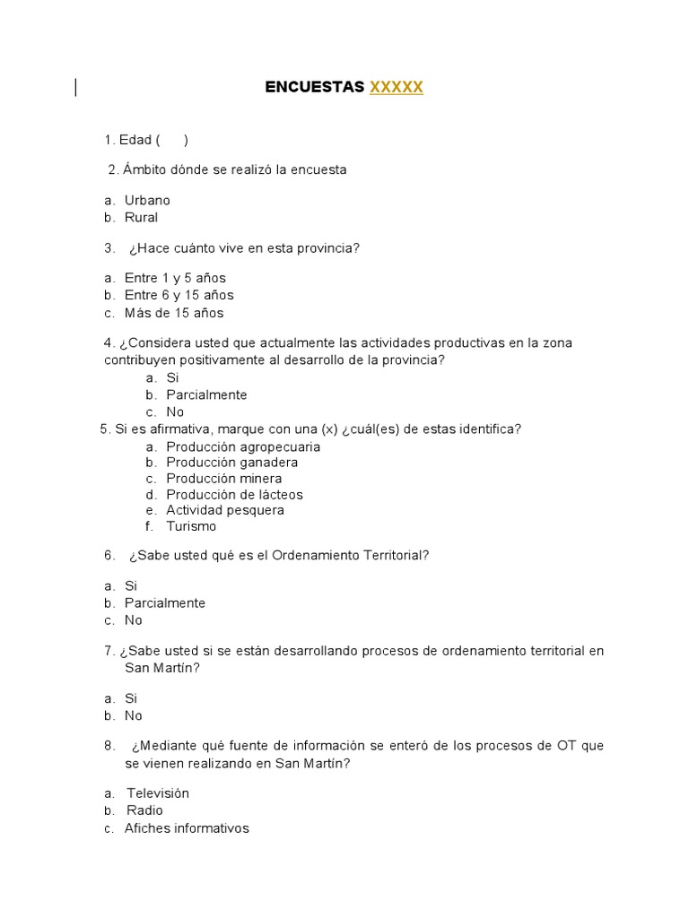 Modelos de Encuestas - Trabajo de Investigación | PDF