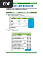 Cuaderno de Ejercicios Excel Básico | PDF | Microsoft Excel | Margen bruto