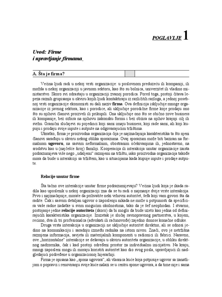 Teorija Transakcionih Troskova | PDF