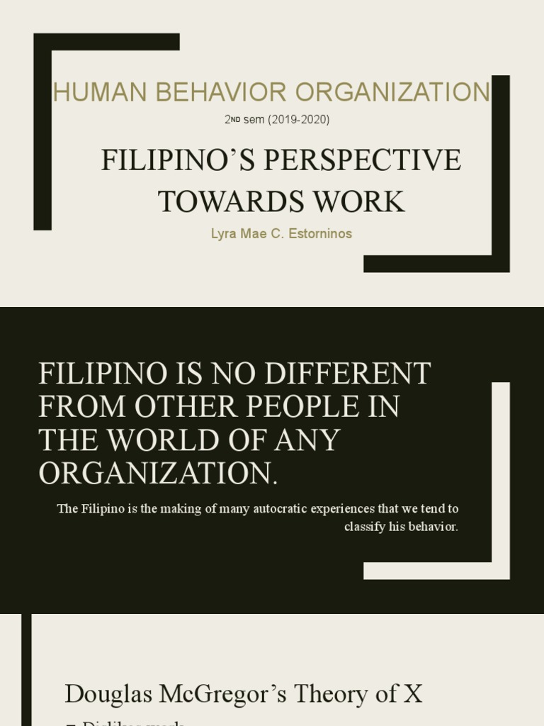 Filipino Work Behavior Insights | PDF | Motivation | Motivational