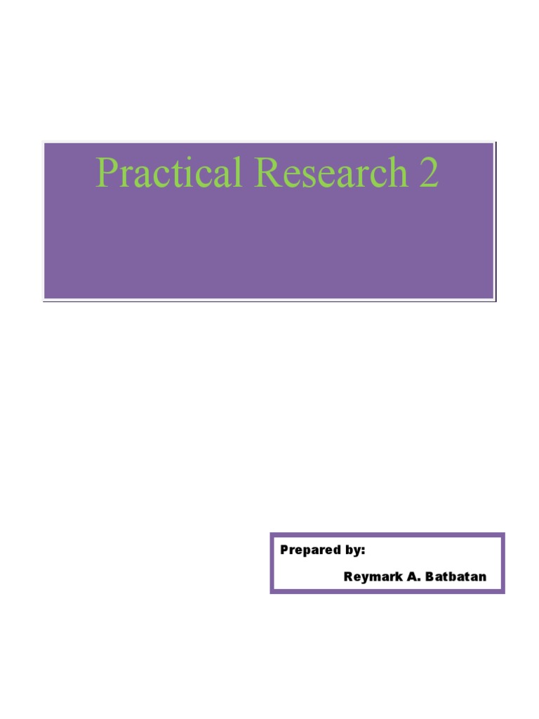 Practical Research 2 Final | PDF | Experiment | Quantitative Research