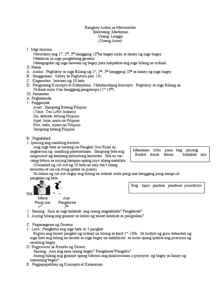 GRADE 1 Math1 2ND GRADING - wk1 | PDF
