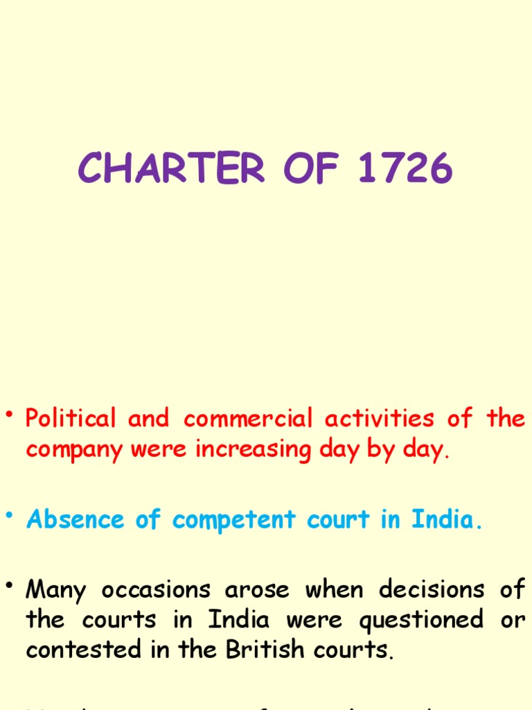 Charter of 1726 | PDF | Justice Of The Peace | Governor