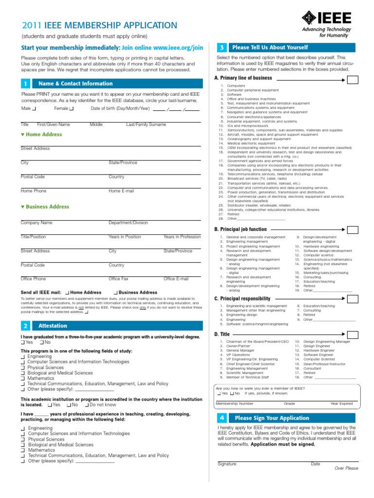 Ieee Form | Download Free PDF | Institute Of Electrical And Electronics ...