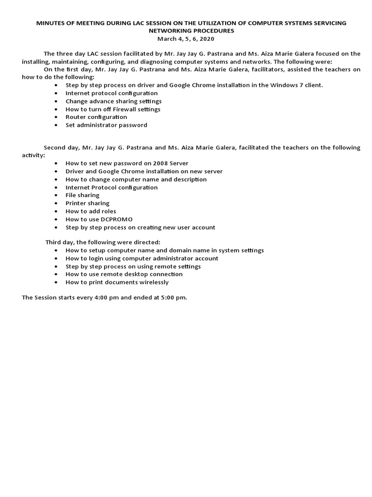 LAC Computer Servicing | PDF