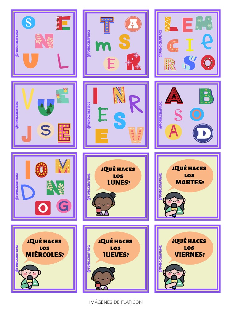 Actividades Semanales para Niños | PDF