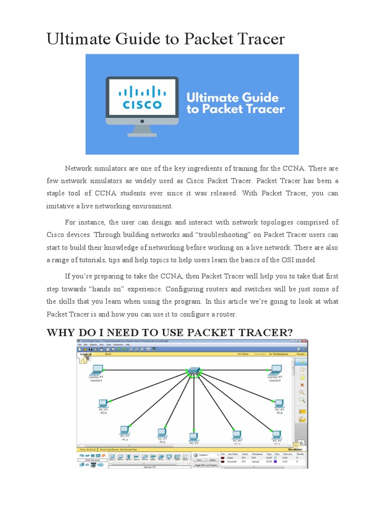 Step-by-Step Procedure For Packet Tracer | PDF | Cisco Certifications ...