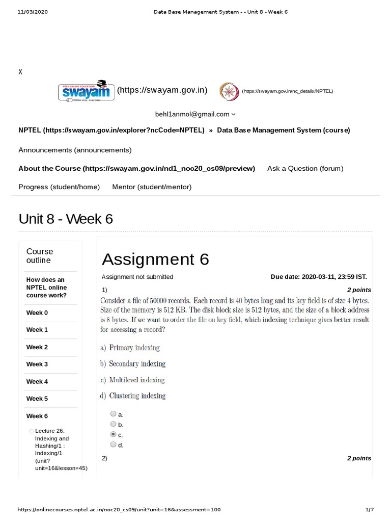 DBMS Week 6 Assignment | PDF | Teaching | Behavior Modification