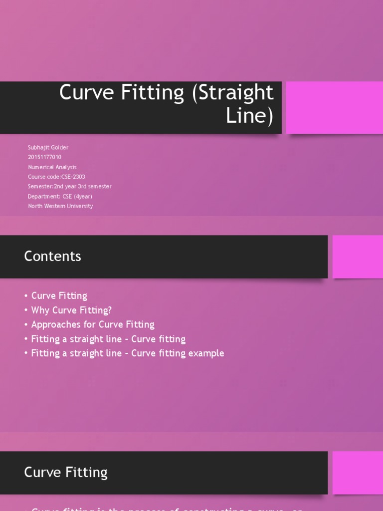 Curve Fitting Straight Line | PDF | Equations | Applied Mathematics