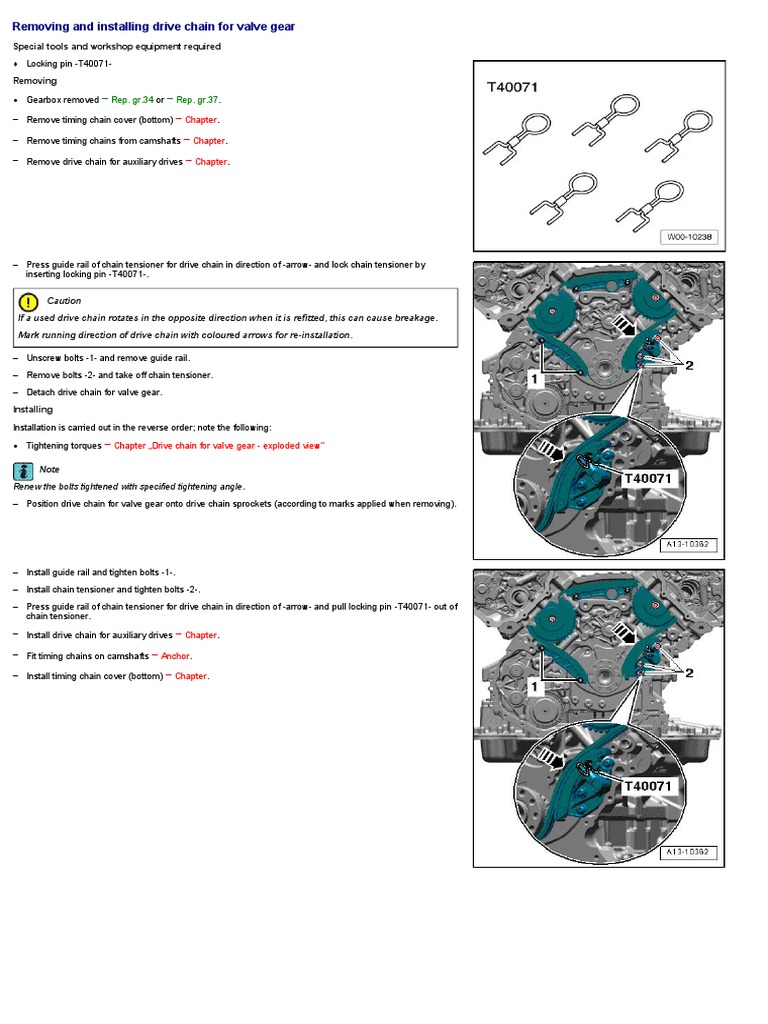 09 - Removing and Installing Drive Chain For Valve Gear | PDF