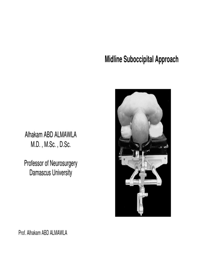 Midline Suboccipital Surgical Techniques | PDF | Anatomical Terms Of ...