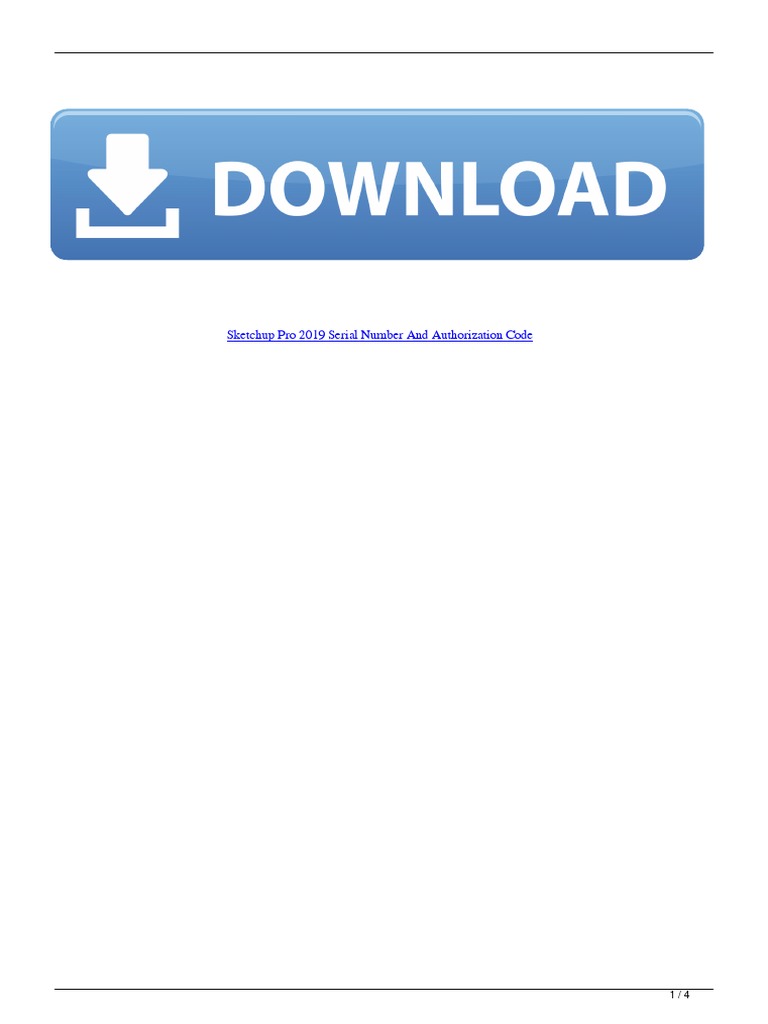 Sketchup Pro 2019 Serial Number and Authorization Code PDF | PDF ...