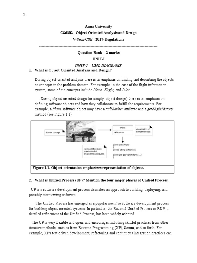 CS6502 Unit 1 OOAD | Download Free PDF | Use Case | Unified Modeling Language