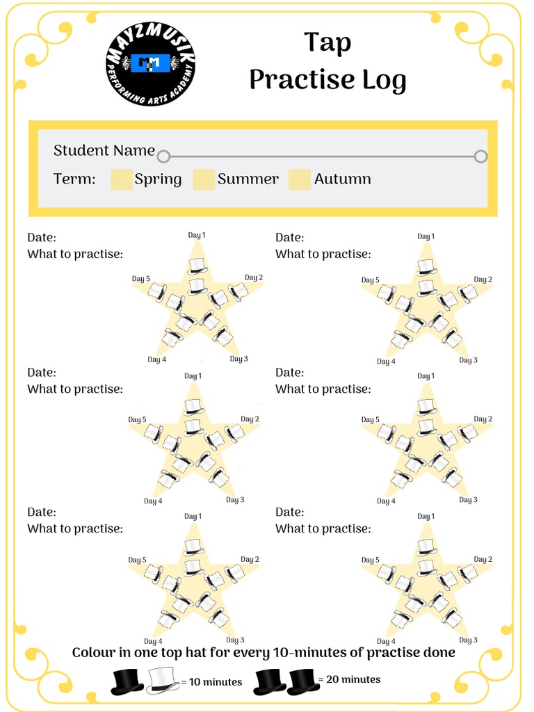 Tap Students Practise Log | PDF | Self-Improvement