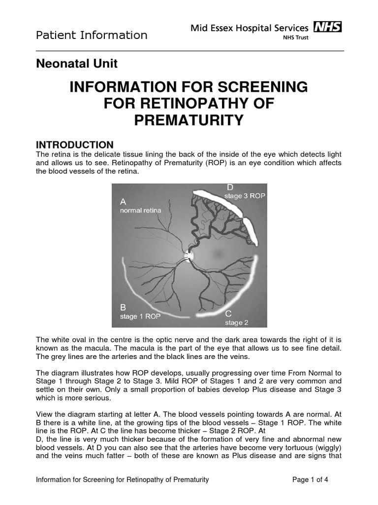 MEHT130423 - Information For Screening For Retinopathy of Prematurity 1 ...