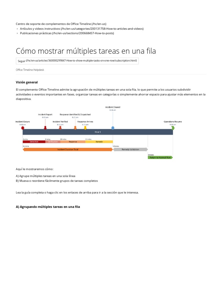 How To Show Multiple Tasks On One Row - Office Timeline Add-In Support Center PDF | PDF ...