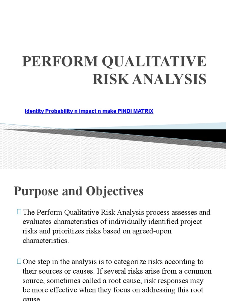 PCRM Lecture 4 - PERFORM QUALITATIVE RISK ANALYSIS 1 | PDF | Risk | Risk Management