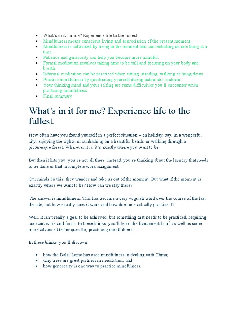 Wherever You Go, There You Are by Jon Kabat-Zinn | PDF | Mindfulness ...