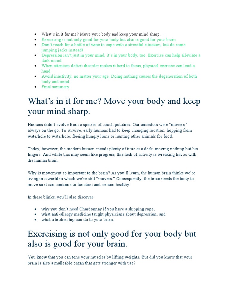 Spark by John J. Ratey & Eric Hagerman | PDF | Reward System | Major ...