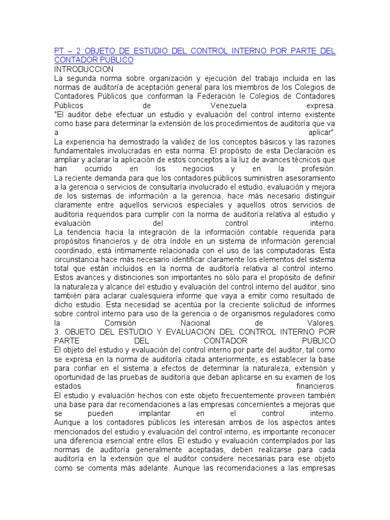 PT 2 FCCPV | PDF | Auditoría | Contralor