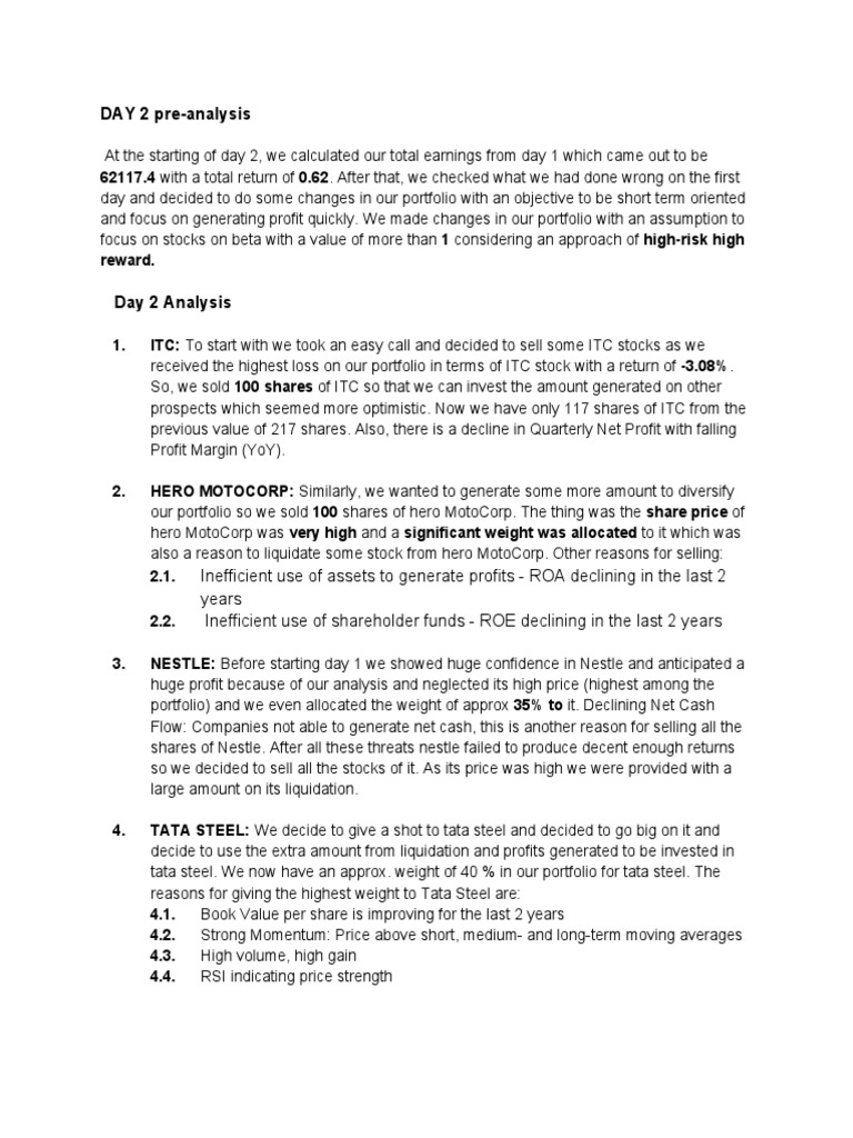 IAPM - Report - A - Group 8 | PDF | Stocks | Book Value