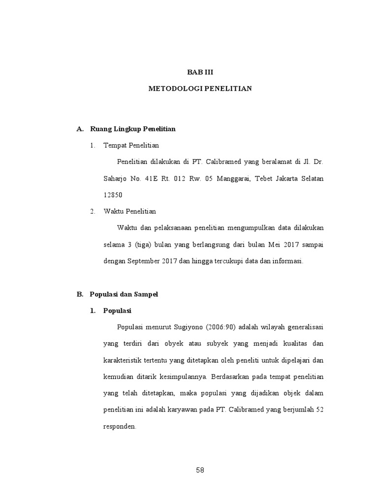 Contoh Skripsi 3 Variabel | PDF