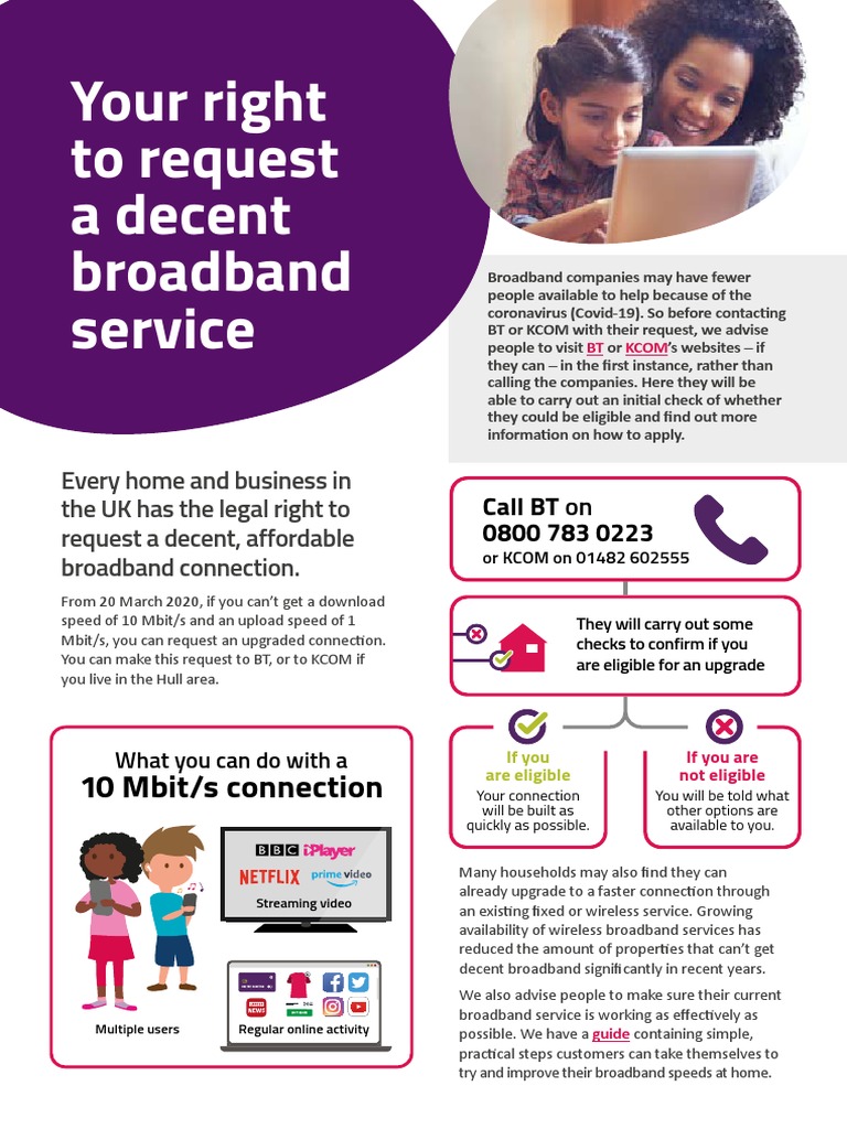 Right to Request Decent Broadband | PDF | Internet Access | Digital ...