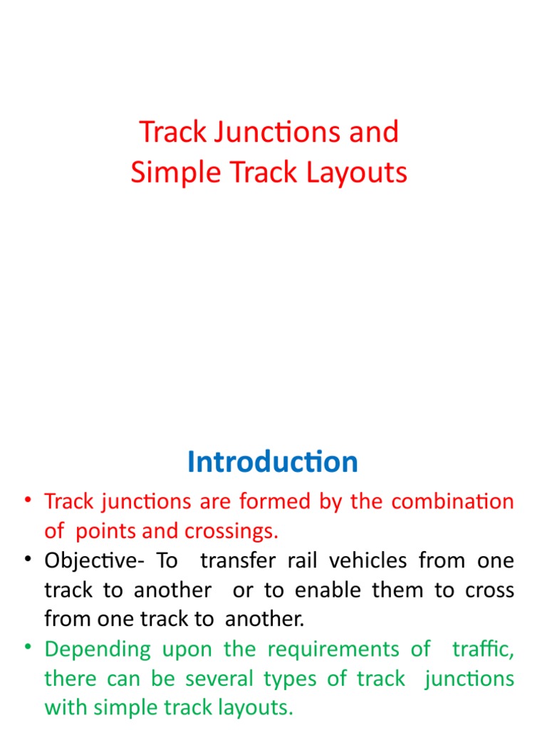 Track Junctions and Simple Track Layouts | PDF | Land Transport ...