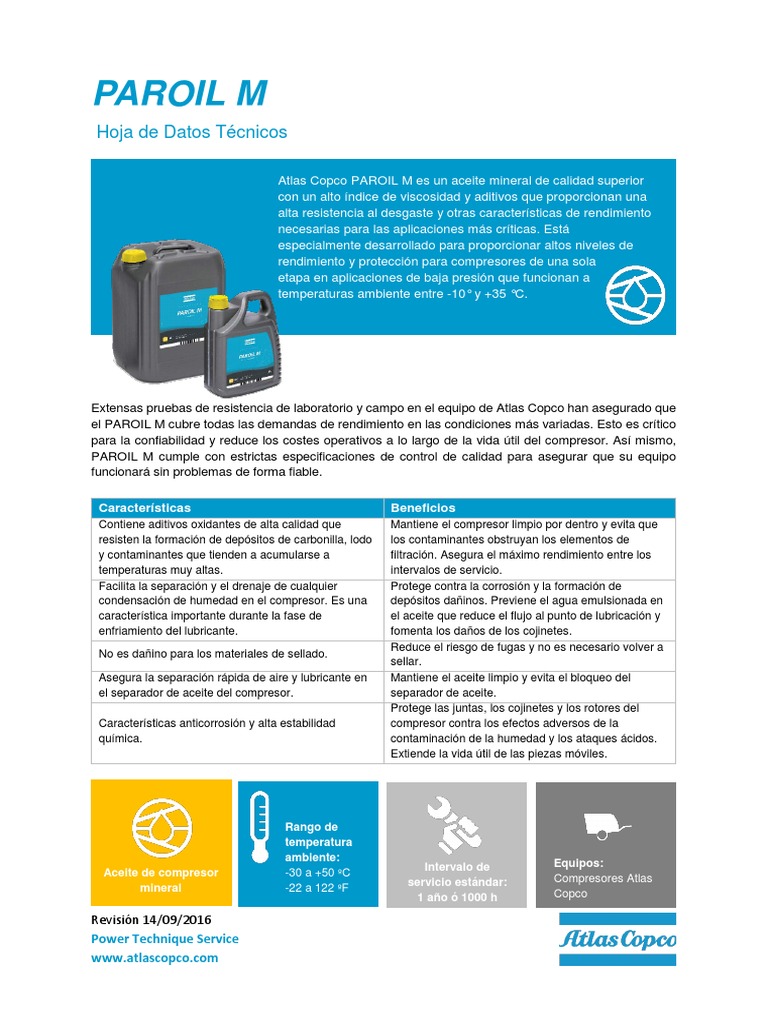 Technical Data Sheet - Paroil M | PDF | Lubricante | Química