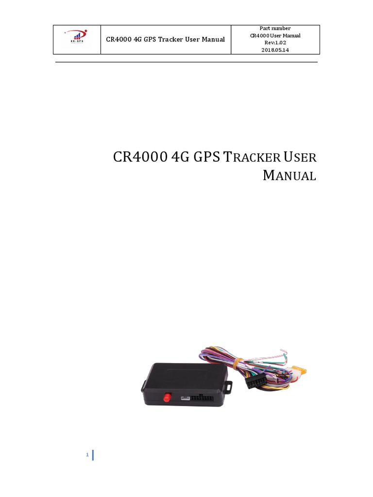 CR4000 GPS Tracker Installation Guide | PDF | Mobile App | General ...