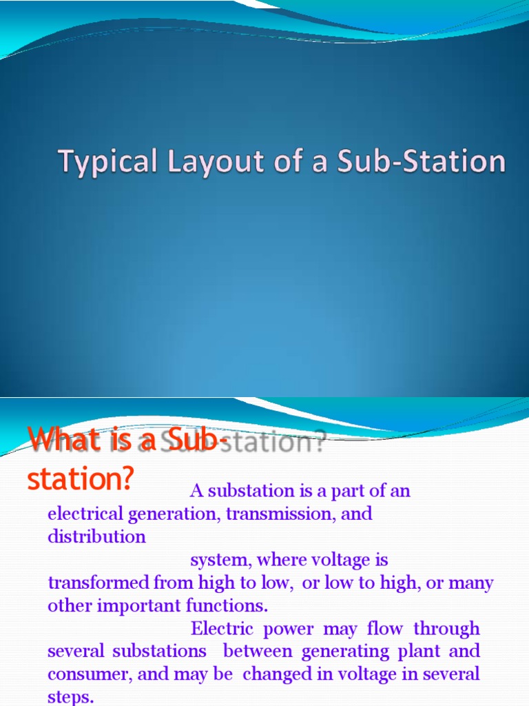 Layout of A Sub-Station | PDF | Electrical Substation | Electric Power ...