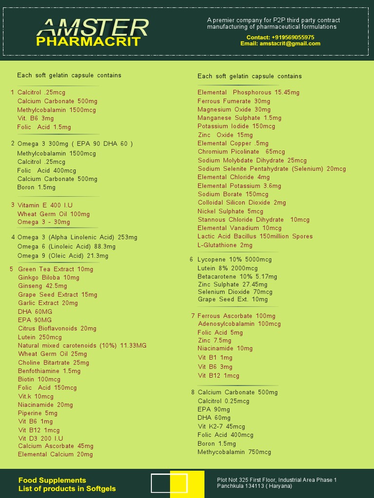 AP-Food List TPCM | PDF | Magnesium | Docosahexaenoic Acid