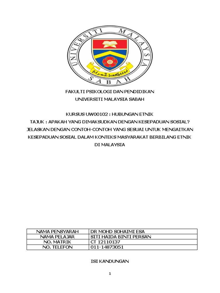 Social Cohesion Task | PDF