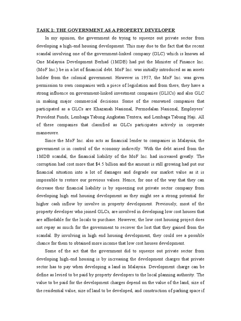 Government's Role in Property Development | PDF | Money | Government
