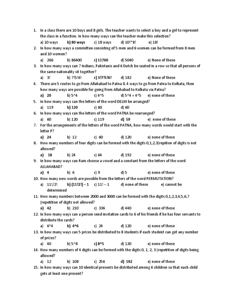 Permutations And Combinatios Th Pdf Notation Linguistics