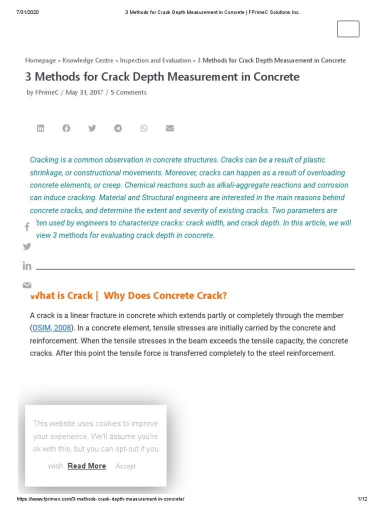 3 Methods For Crack Depth Measurement in Concrete - FPrimeC Solutions ...