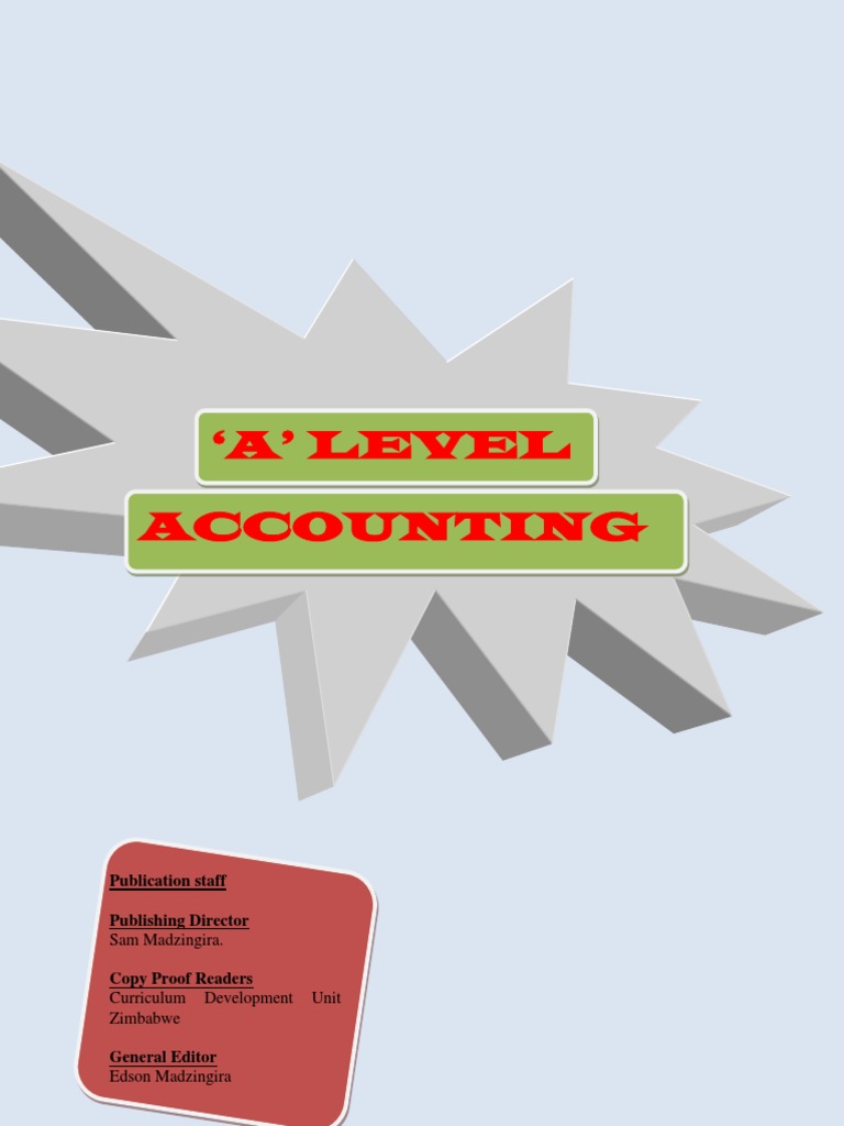 'A' Level Accounting Study Pack Volume 1 PDF | PDF | Bookkeeping ...