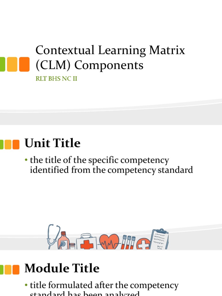 Contextual Learning Matrix CLM Components PDF | PDF | Competence (Human ...