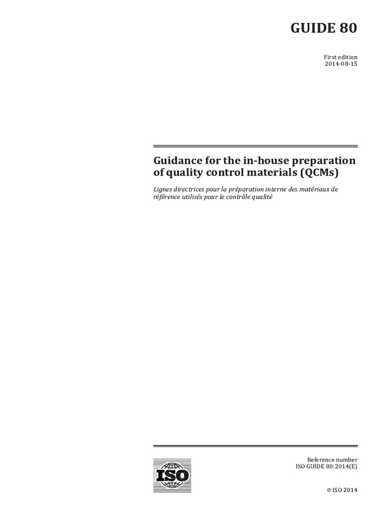 Iso Guide 80-2014 | PDF | International Organization For ...