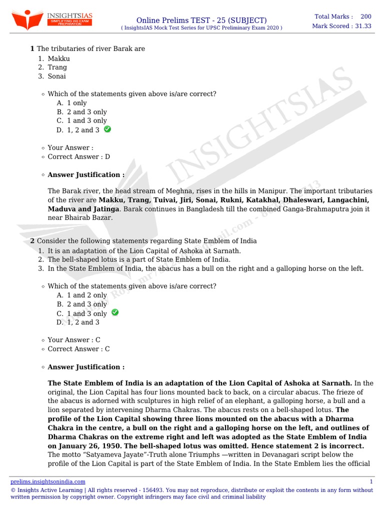 TEST - 25 (SUBJECT) 07-May-20 15-11 | PDF | Government | Business