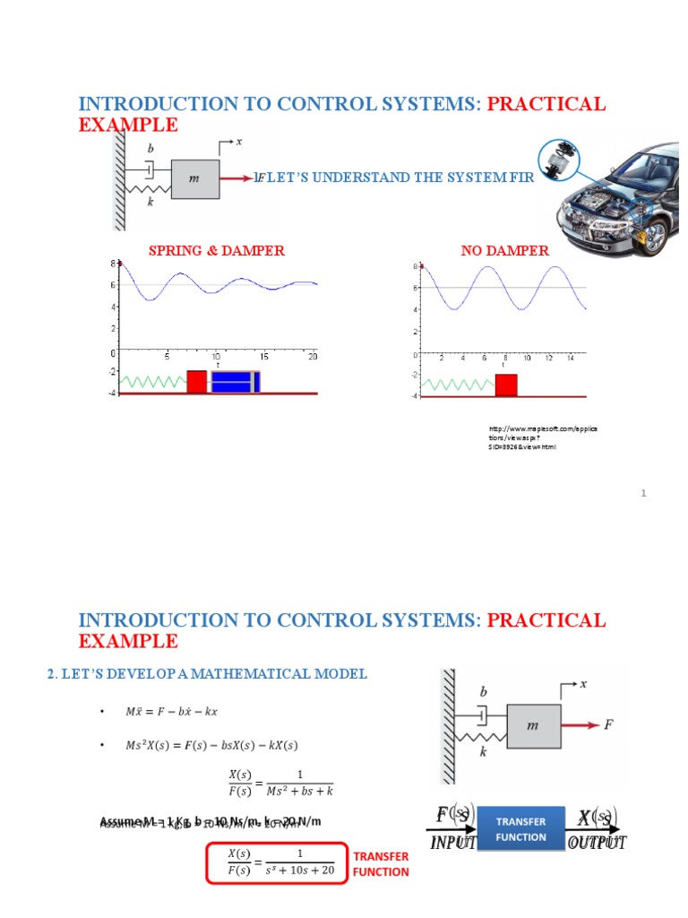 Project 3 - Spring Mass Damper System | PDF