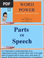 Nouns, Pronouns, Adjectives, Verbs, Adverbs (Notes) | PDF | Adverb | Noun