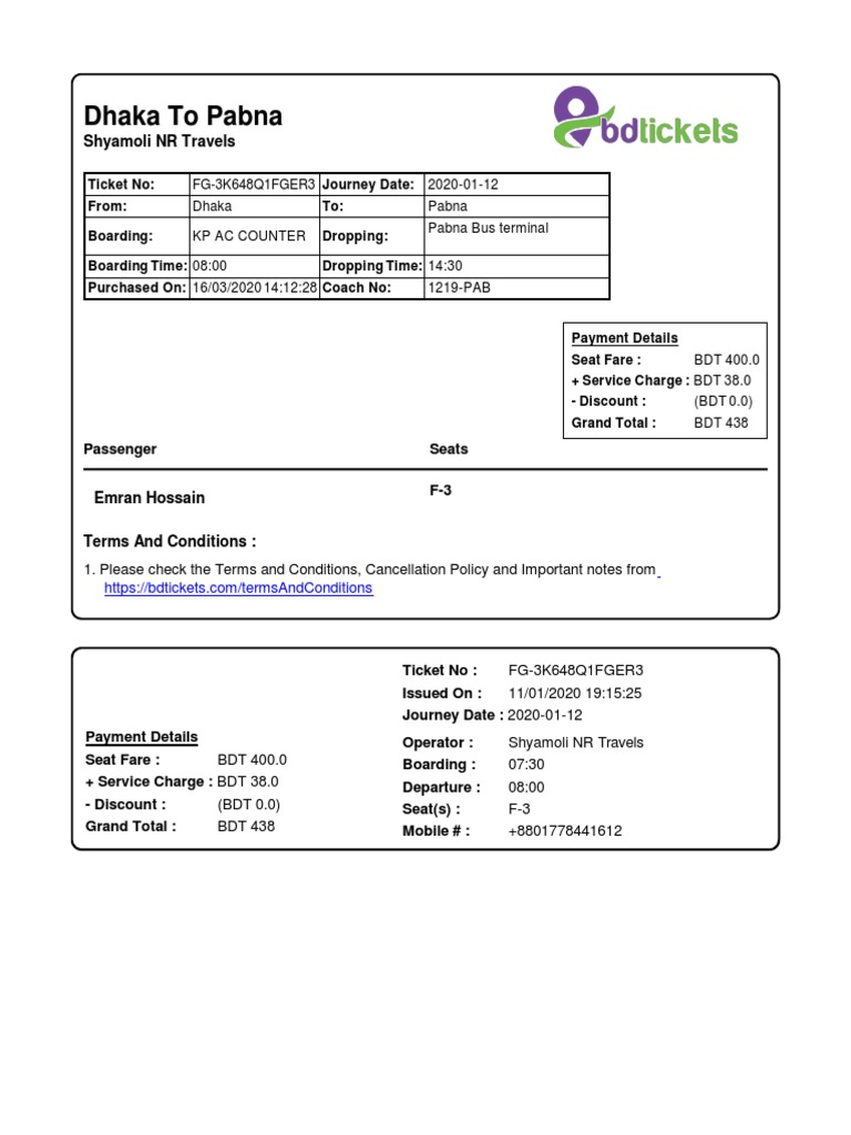 Dhaka To Pabna | PDF