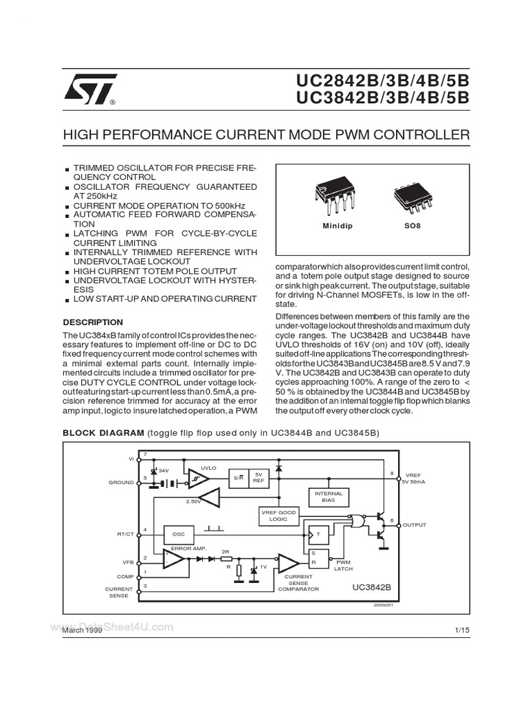 UC2842B/3B/4B/5B UC3842B/3B/4B/5B: High Performance Current Mode PWM ...